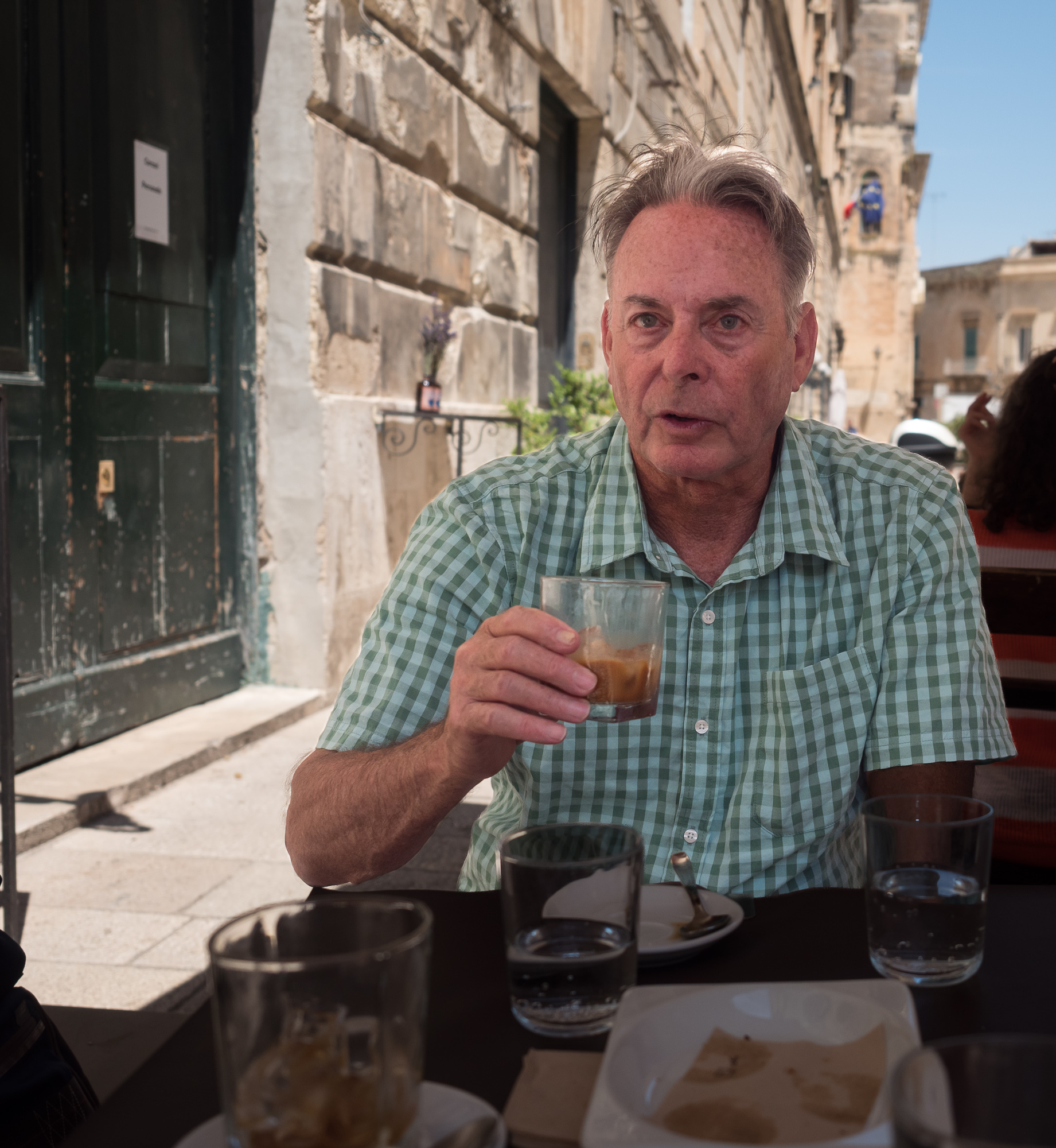 Don having a Caffe Leccese | Italy Photography Workshops with Jeff Curto